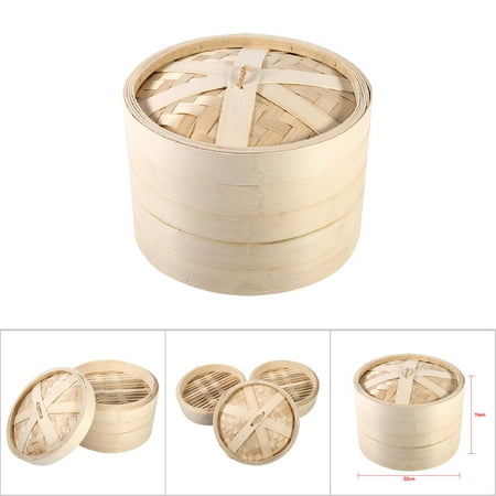 Dim Sum Basket, 2 Tiers 4 Sizes Bamboo Steamer Basket Bamboo Steame For ...