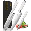 TOPFEEL Professional Cooking 3-Piece Kitchen Knife Set, Stainless Steel ...