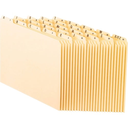 Pendaflex Top Tab A-Z File Guides, 1/5-Cut Top Tab, A to Z, 8.5 x 11 ...