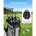 2 In 1 Dual Strap Stand Golf Bag 14 Way Top Divider Full Length ...