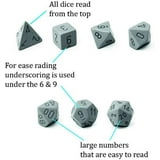 Chessex Polyhedral Translucent 12-Die Set, 16mm 6D Pink/White Dice for ...