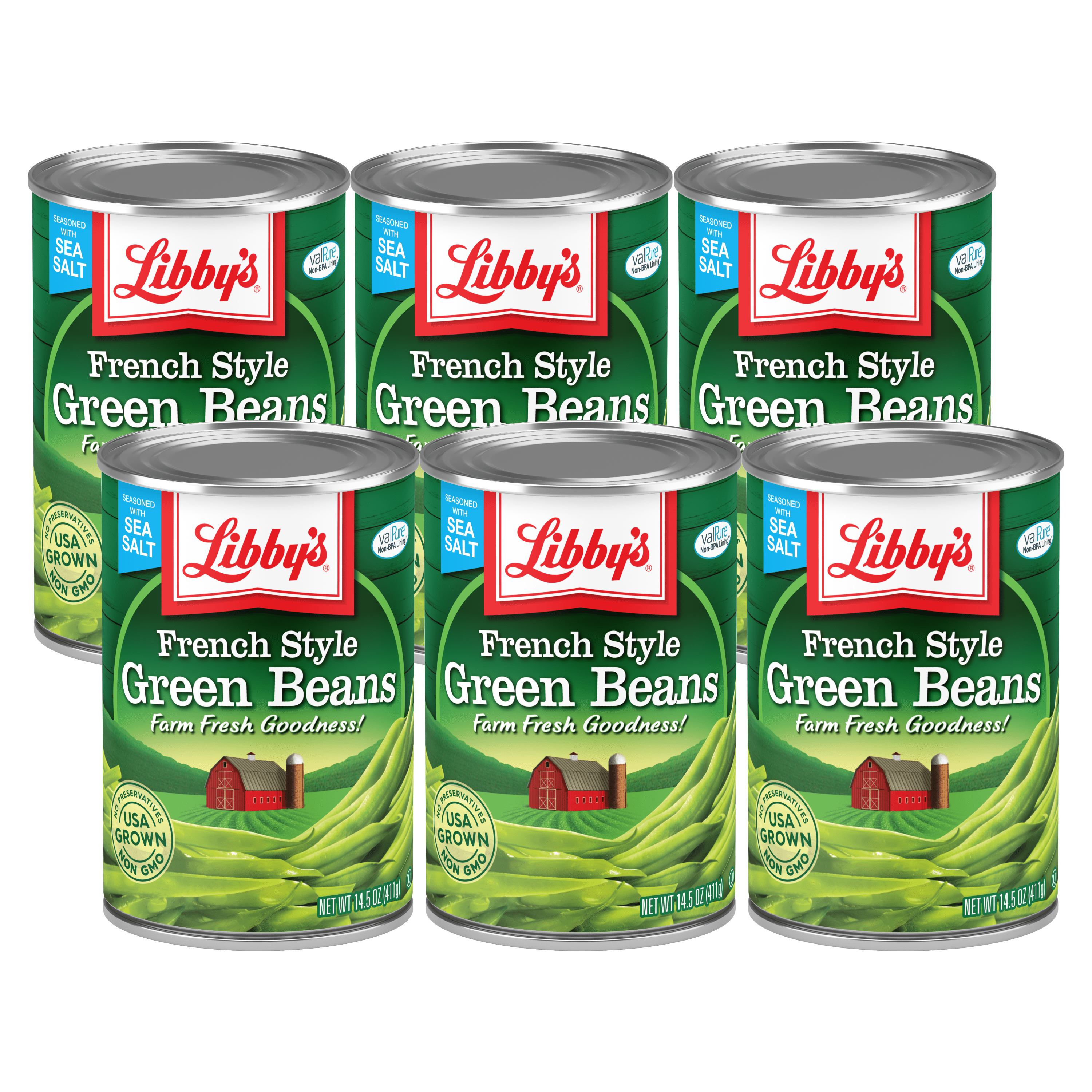 (6 Cans) Libby's French Style Green Beans, 14.5 oz - Walmart.com