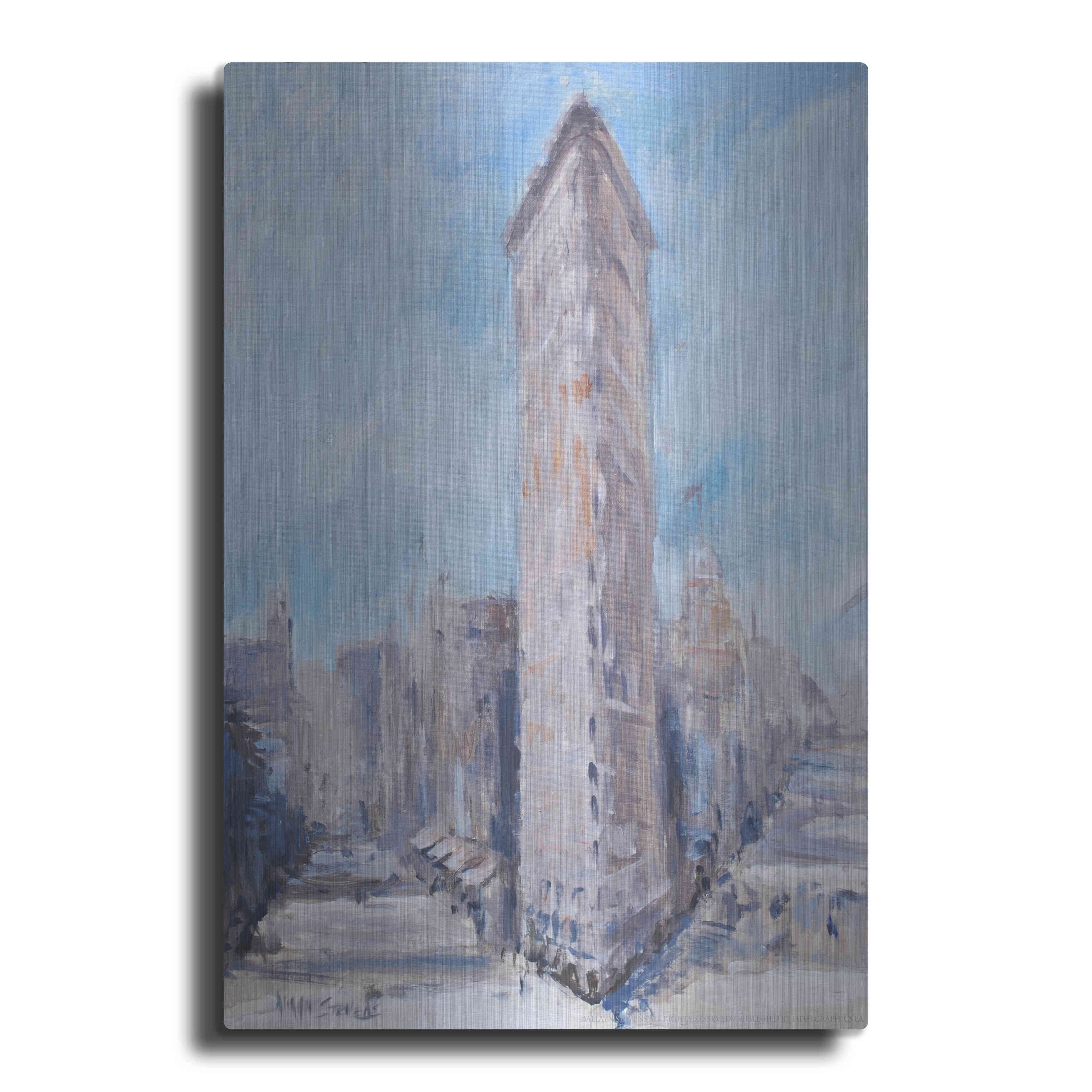 Luxe Metal Art 'Flatiron' by Jadei Graphics, Metal Wall Art, 12"x16 ...