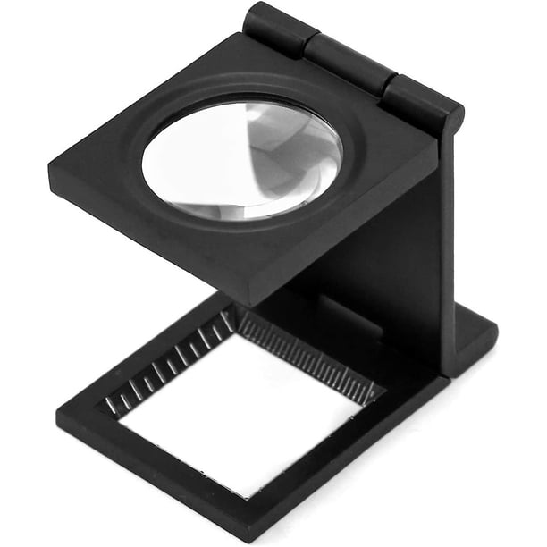 Lupa de lupa plegable, lupa de 10x con escala, para lectura de personas ...