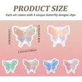 4Pcs 4 Colors Acrylic Note Clip Butterfly Mixed Color 38.5x40x19mm 1pc ...