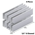 Aluminum Fixed Panel Shower Door U Channel for 1/2" Thick Glass 95 ...