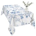 Blue White Spring Floral Table Cloth Waterproof Tablecloths, Summer ...