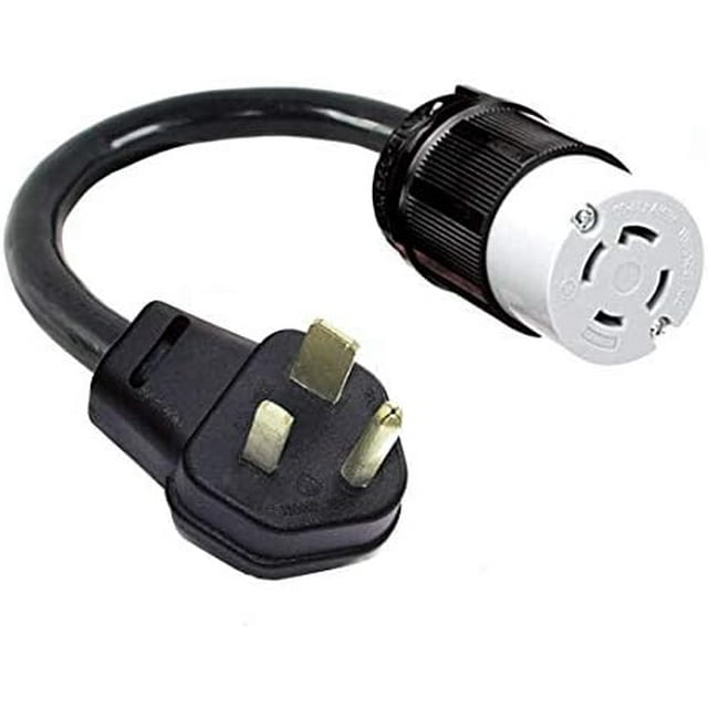 Male 3-Pin Plug To L14-30R Lock 4-Prong Female Generator Receptacle ...