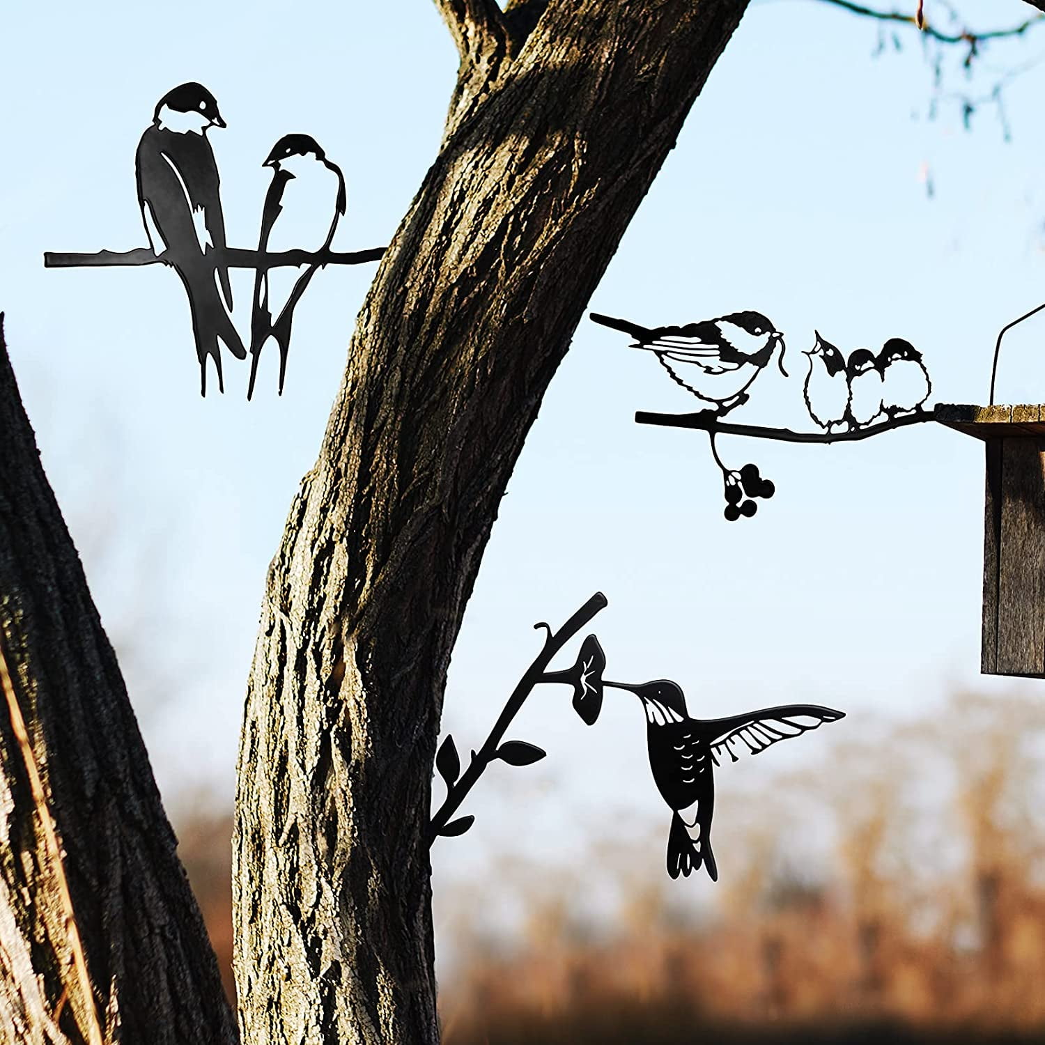 Simple Sitting Bird Silhouette
