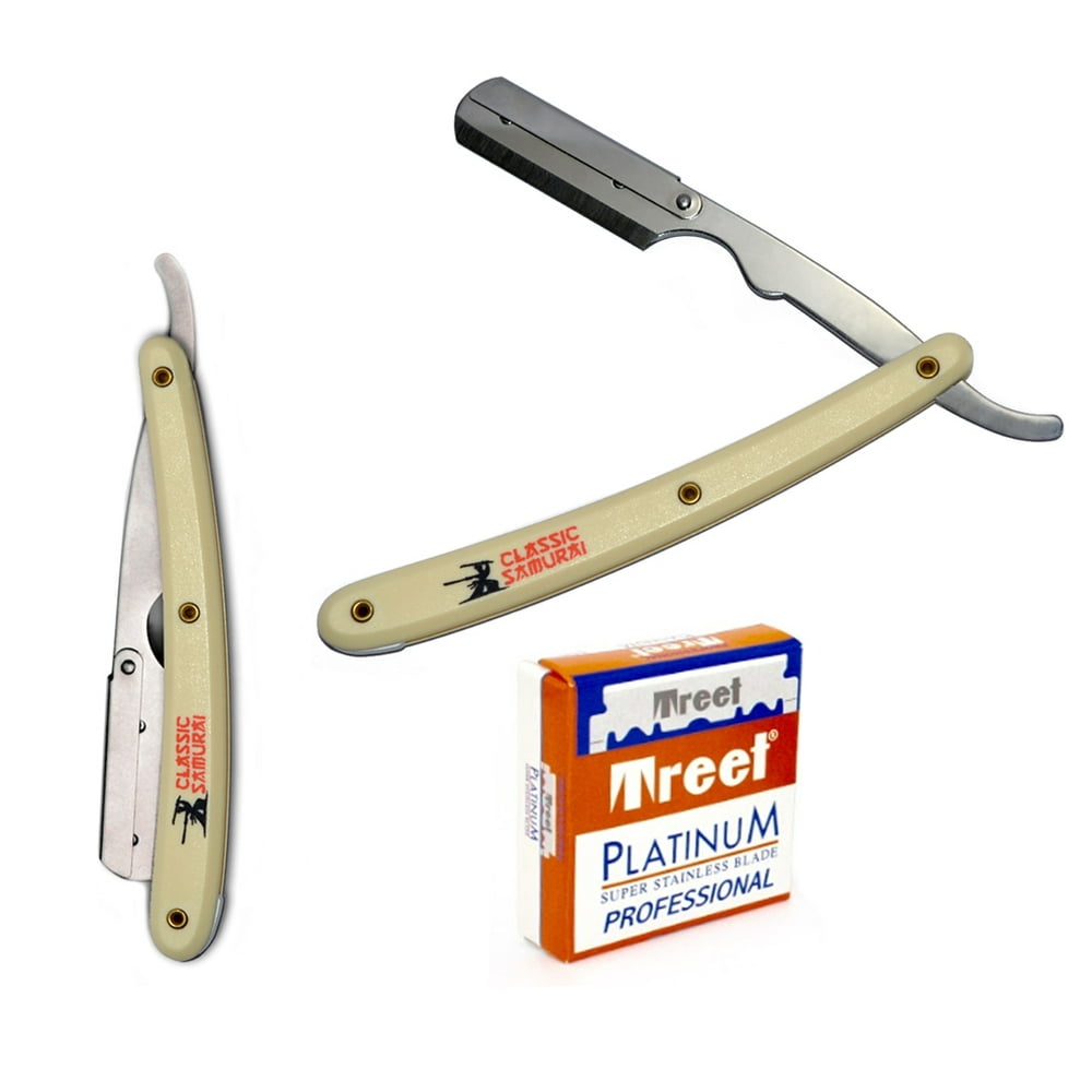 CS101 Cream Stainless Steel Professional Barber Straight Edge Razor ...