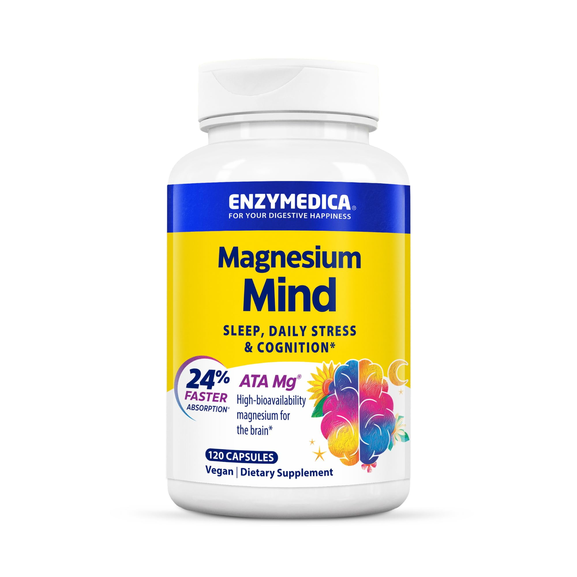 Suplemento Enzymedica Magnesium Mind con ATA Mg 120 cápsulas | Bodega ...