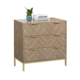 Eumyviv Modern 3-Drawers Dresser Chest, Mid-Century Natural Oak ...