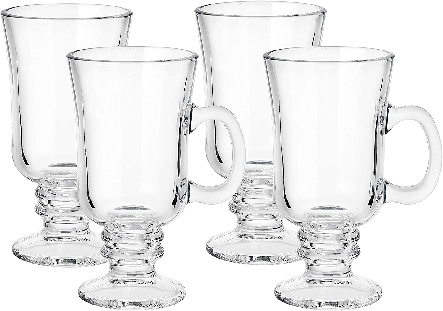8 Ounce Clear Glass Irish Coffee Mug Set of 4 - Walmart.com