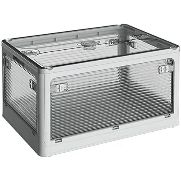 WYZworks 5 Door Foldable Stackable Plastic Storage Box Tote w ...