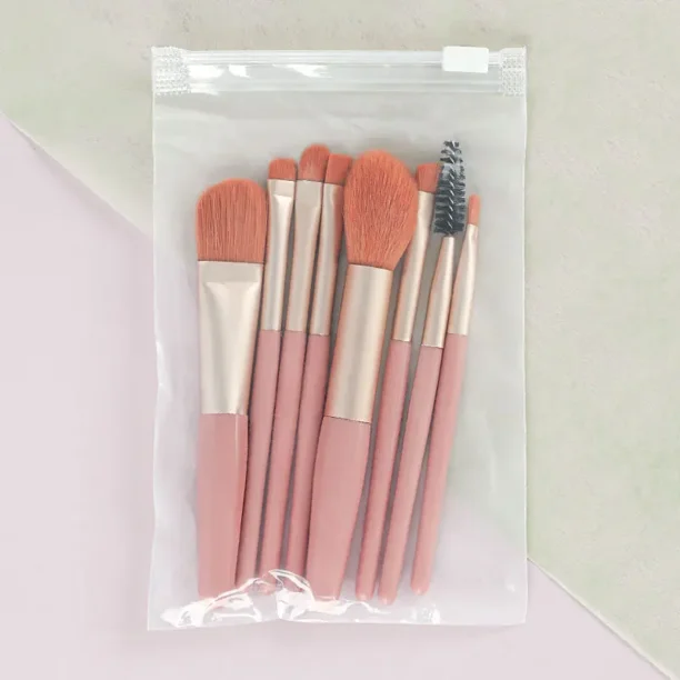 Mini juego de 8 brochas de maquillaje para mujer, de viaje, portátil ...