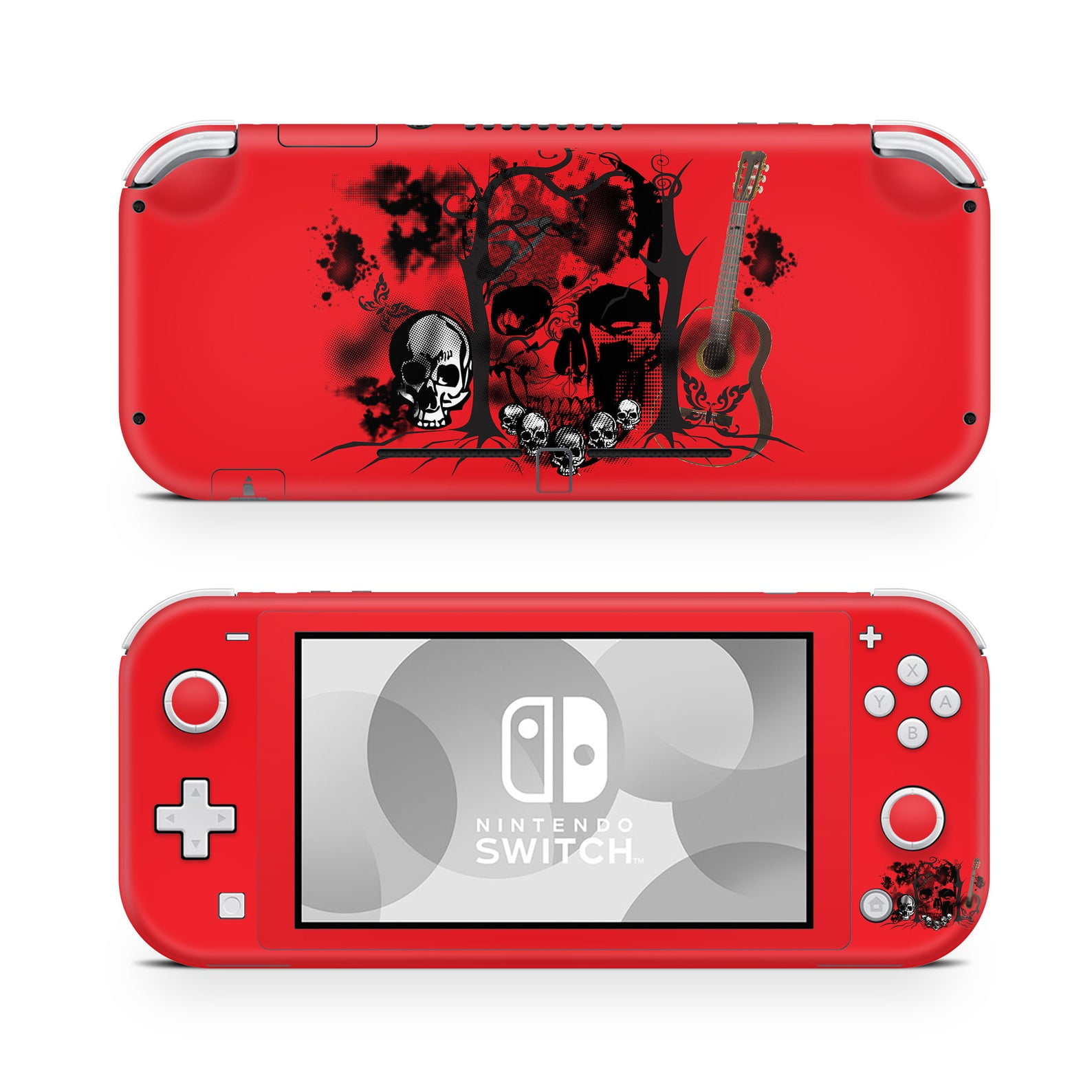 ZOOMHITSKINS Nintendo Switch Lite Skin Vinyl Stickers, Music Red Skulls ...