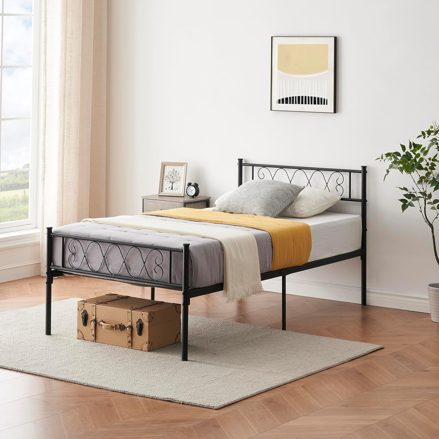 Click here for Dragonpad Usa Metal Twin Bed Frame With Headboard... prices