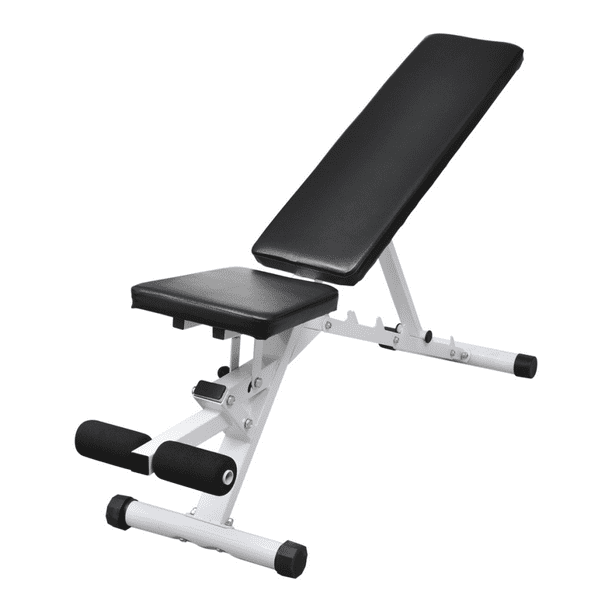 Fitness Workout Utility Bench Adjustable Back with Leg Curl - Walmart ...