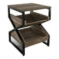 Furniture of America Fille 2-Shelf Wood Reclaimed Oak End Table ...