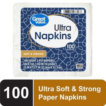 Great Value Disposable Paper Napkins, White, 500 Count - Walmart.com