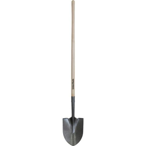 The Ames 40193 Union Long Handle Round Point Shovel, Black - Walmart ...