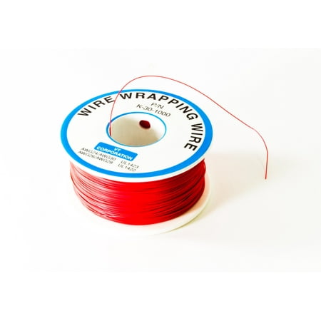 Wire Wrap Solid Kynar Wire 30 Gauge (Red, 1000 feet) - Walmart.com