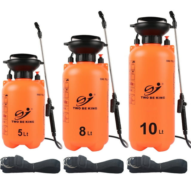 2-Gallon Lawn and Garden Pump Sprayer with Shoulder Strap Pressurized ...