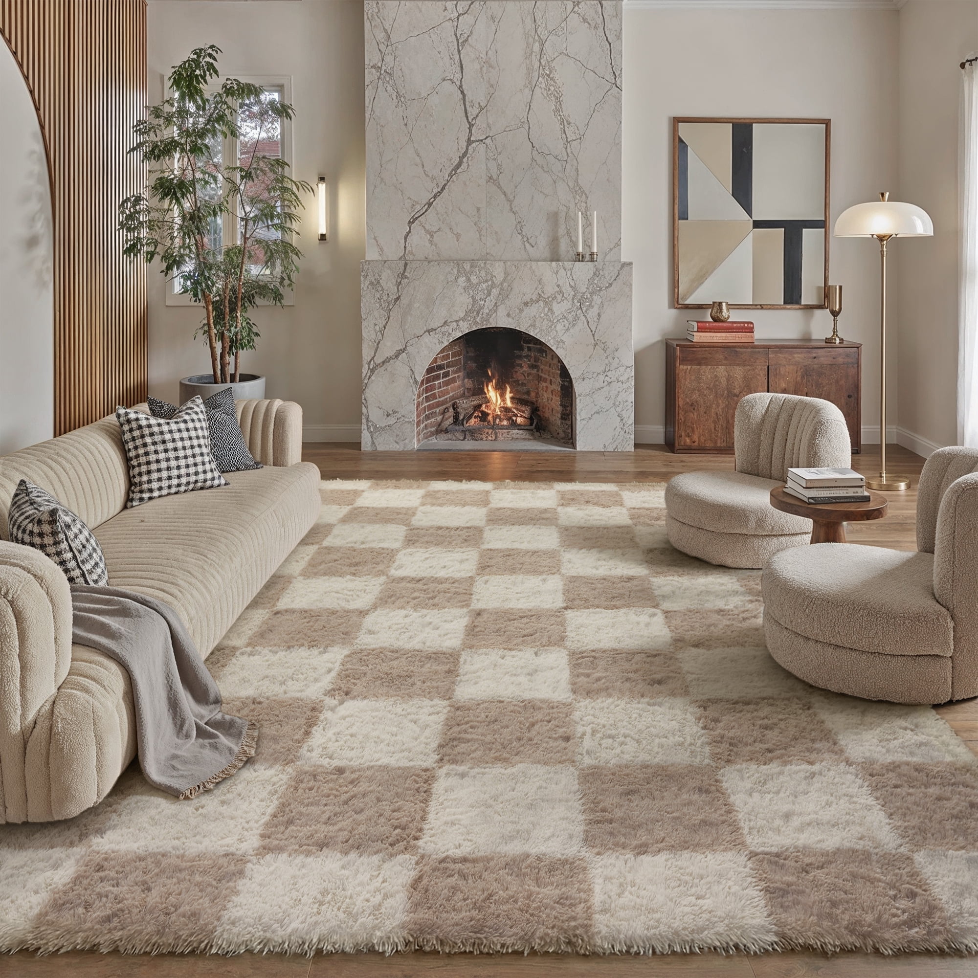 Click here for Berthmeer 8x10 Shag Area Rugs For Living Room Bedr... prices