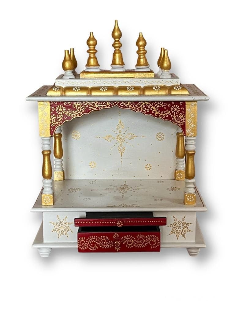 Rajasthani Ethnic Handcrafted Wooden Temple Mandir Pooja Ghar Mandapam ...