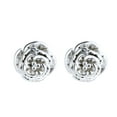Sterling Silver Rose Stud Earrings - Walmart.com