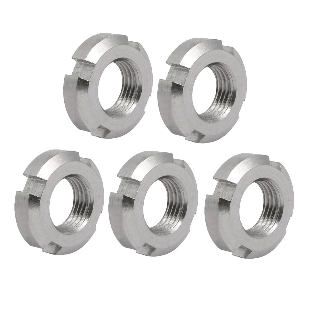 5pcs M16x1 5mm 304 Stainless Steel Slotted Round Castle Nut For Hook 5pcs M16x1 5mm 304 Stainless Steel Slotted Round Castle Nut For Hook