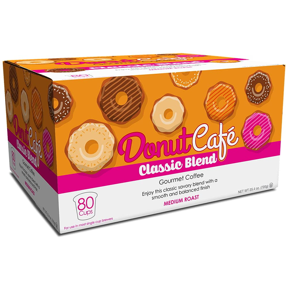 Donut Café Classic Blend Medium Roast Gourmet Coffee, 80 count, 25.4 oz ...