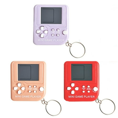 3PCS Brick Game Machine Classical Mini Brick Game Toy Keychain Ornament ...