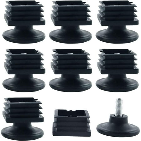 Adjustable Leveling Feet 38 x 38mm Square Inserts Furniture Glide 8 ...