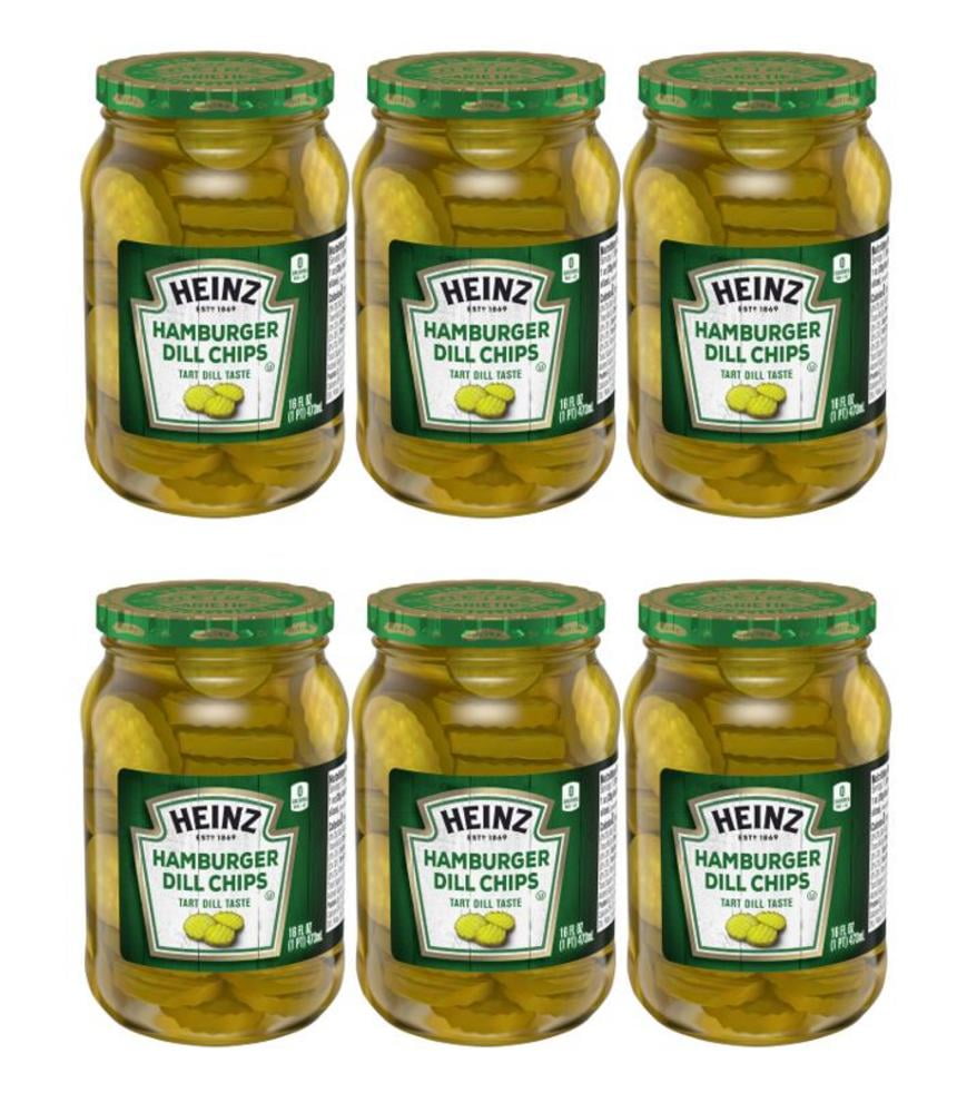 Heinz Hamburger Dill Pickle Chips, 16 fl oz (6-Pack) - Walmart.com