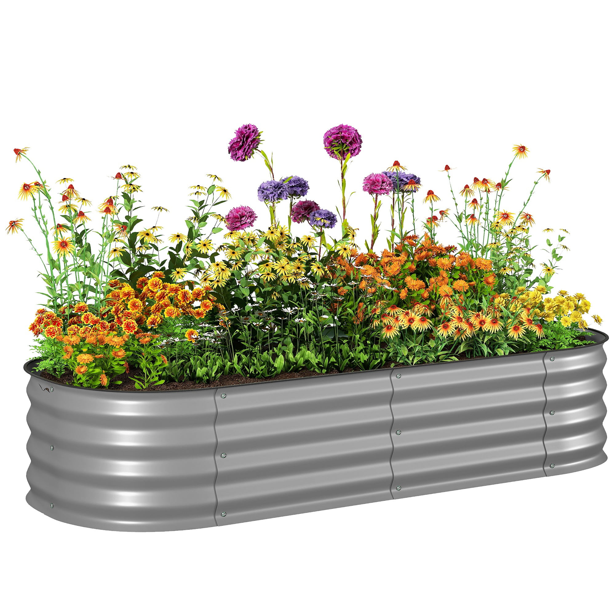 Click here for Outsunny Galvanized Raised Garden Bed Planter Box... prices