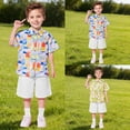 CAIVO Children Boys Performance Outfit Sets Hawaii Button Short Sleev ...