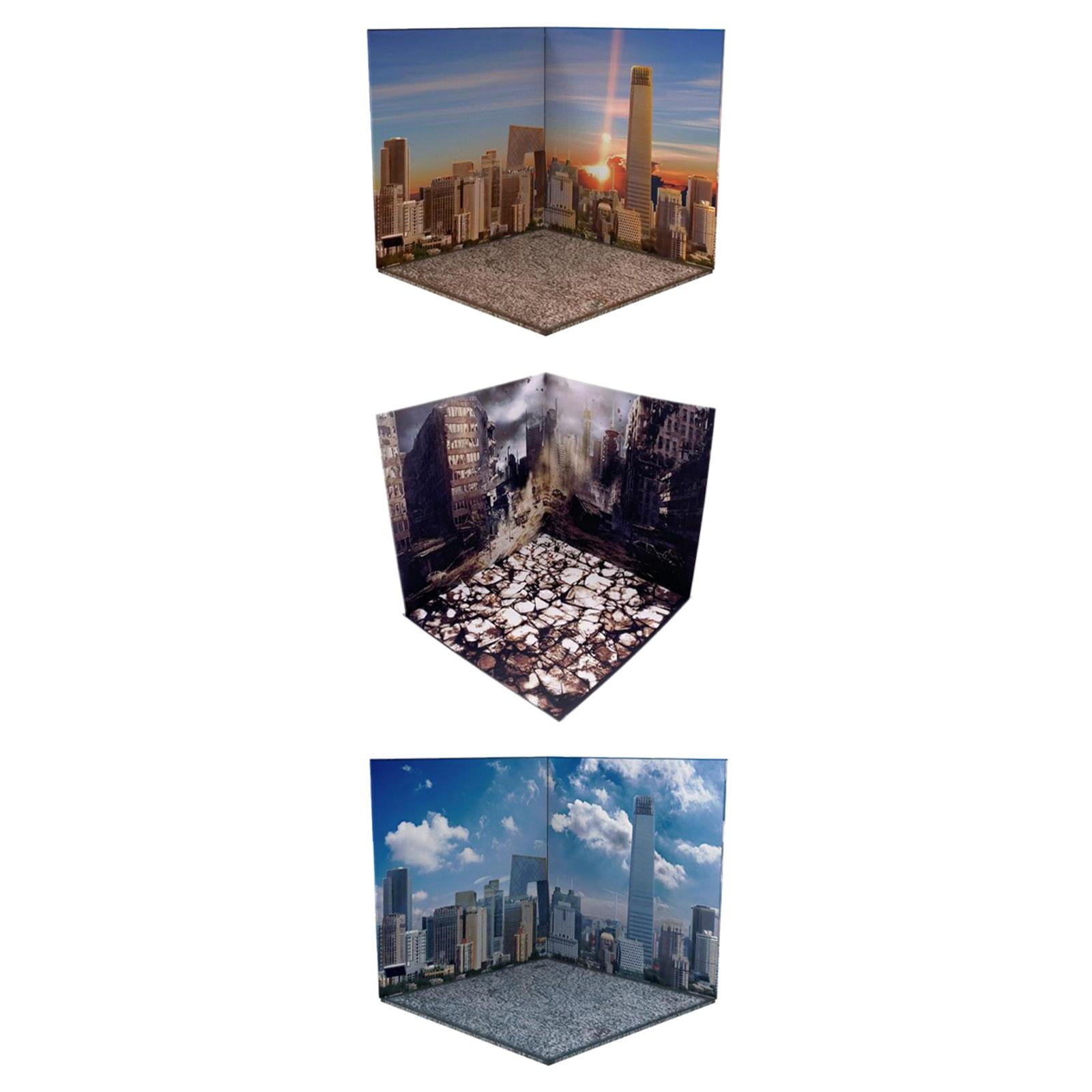 3Pcs 1/12 Backdrop Storage Vehicle Model Showcase Background Collection ...