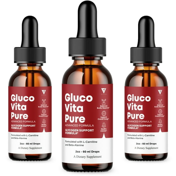 Gluco Vita Pure Natural Supplement Liquid Drops Extra Strength for ...