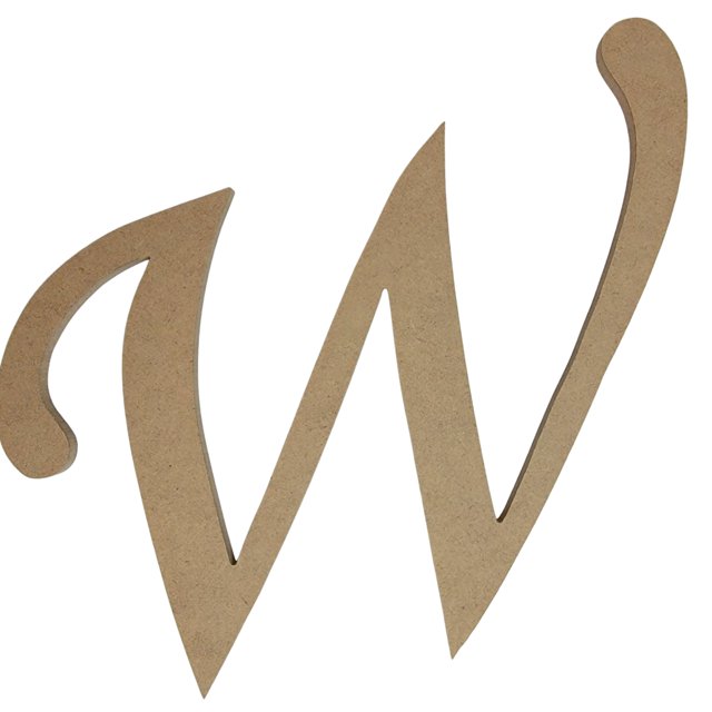 Wooden Letter Unfinished, Monotype Font, Craft Cutout - Walmart.com