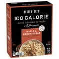 Better Oats 100 Calorie Maple Brown Sugar Oatmeal with Flax Seeds, 10 ...