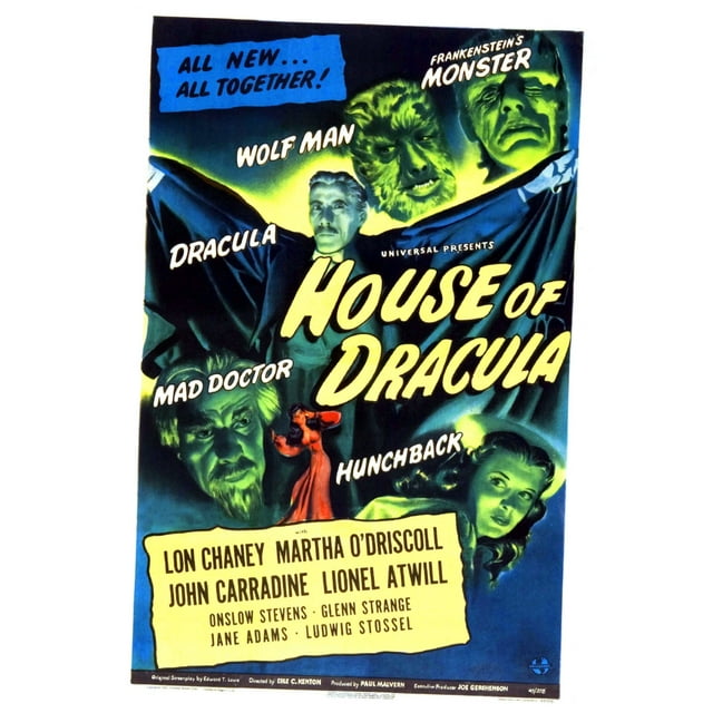House Of Dracula Movie Poster Metal Sign 8Inx 12In Print On Metal 8x12 ...