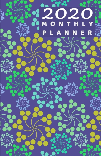2020 Monthly Planner Flower Abstract Spirals Small Pocket Calendar 2020 Monthly Planner Flower Abstract Spirals Small Pocket Calendar