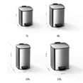 Hands-Free Square Trash Can, Thickened Stainless Steel Step Trash Can ...