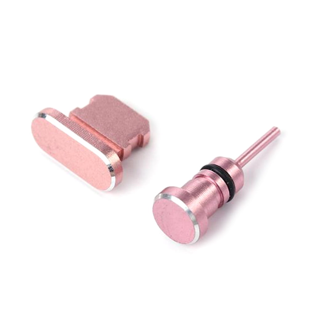 Metal Charging Port 3.5mm Earphone Jack USB Dust Plug Replacement for ...