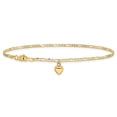 Auriga Fine Jewelry 14K Yellow Gold Figaro Link with Dangling Heart ...