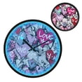 BZSMCE Voice Activated LED Night 12in Clock with Colorful Love Hearts ...