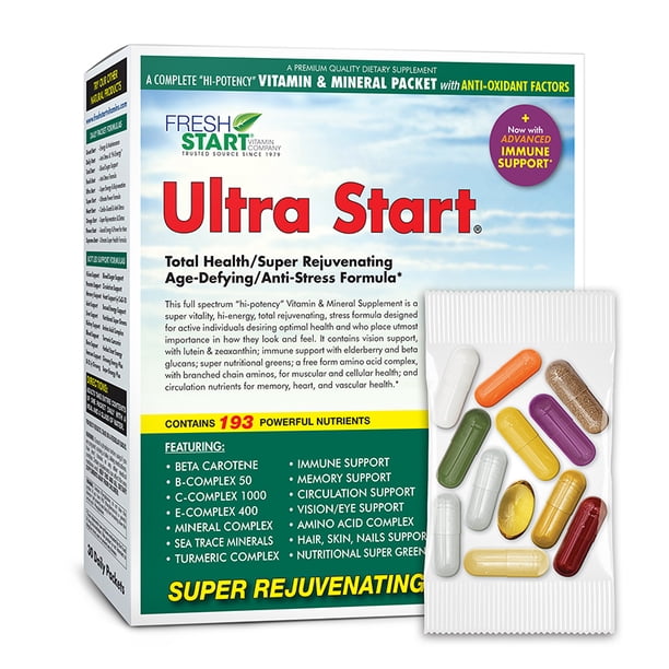 Ultra Start - Complete Daily Vitamin Pack - Anti-Aging, Anti-Stress ...