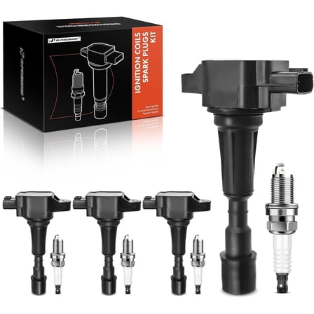 A-Premium Set of 4 Ignition Coil Pack and Iridium Spark Plugs ...