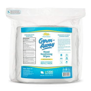 Germ-Away Antibacterial Sanitizing Hand Wipes Refill Pouch for ...